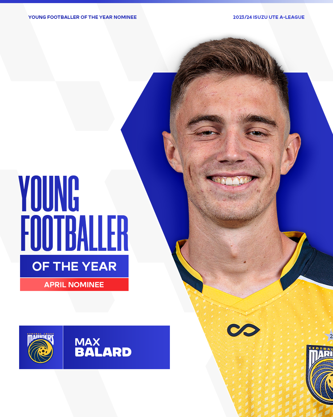 Mariners sensation earns April Young Footballer of the Year nomination ...