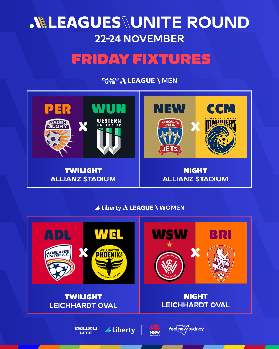 A-Leagues Unite Round fixture list 2024-25: Every game, key dates