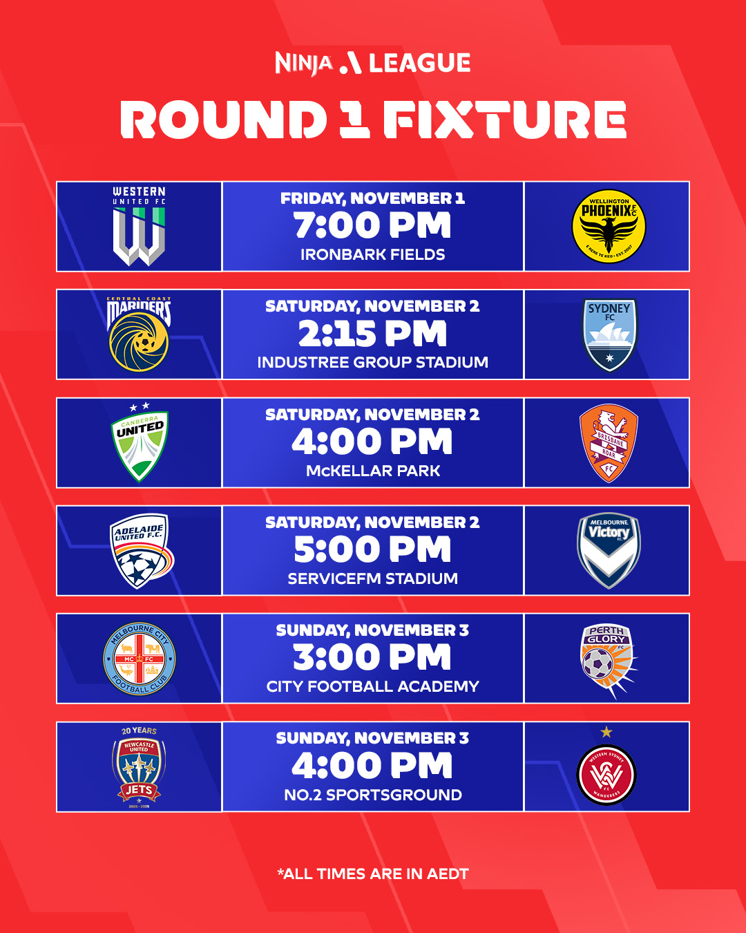 Ninja A-League Women 2024-25 finals structure and dates