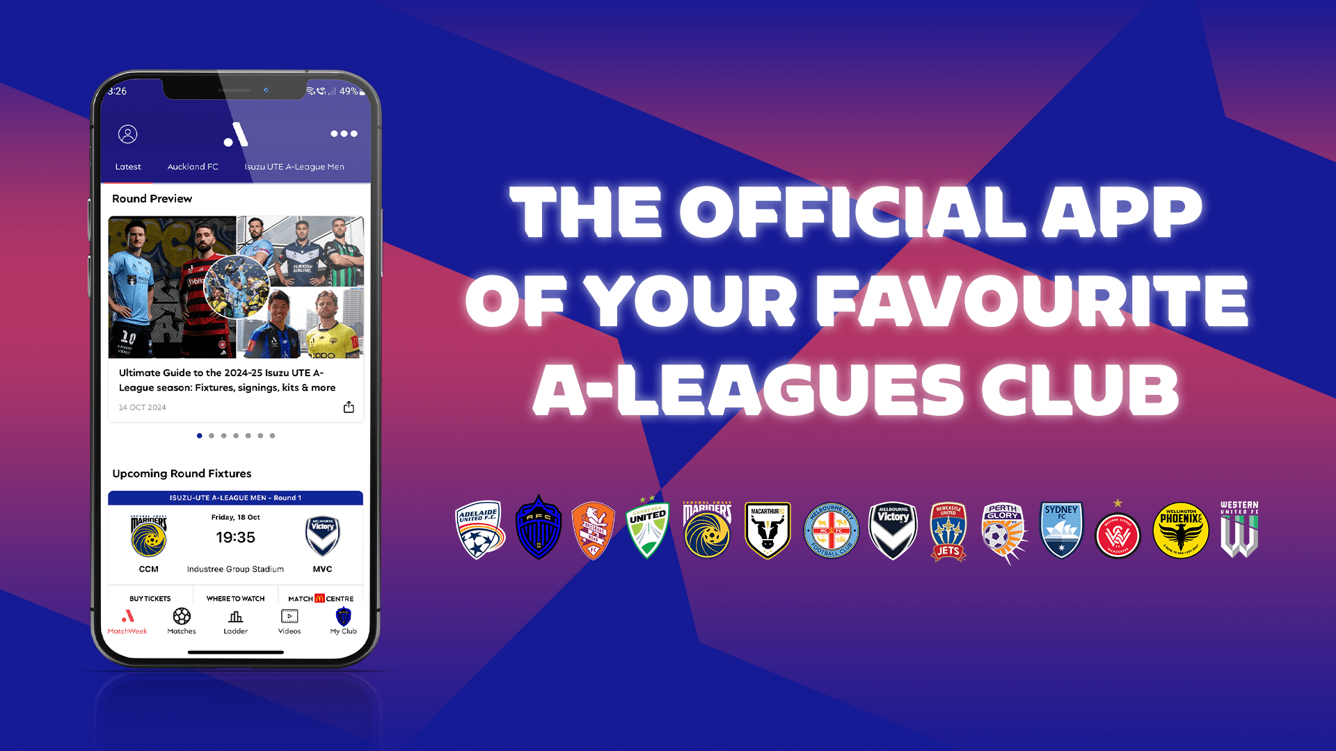 A-Leagues App | The Ultimate MatchWeek Companion