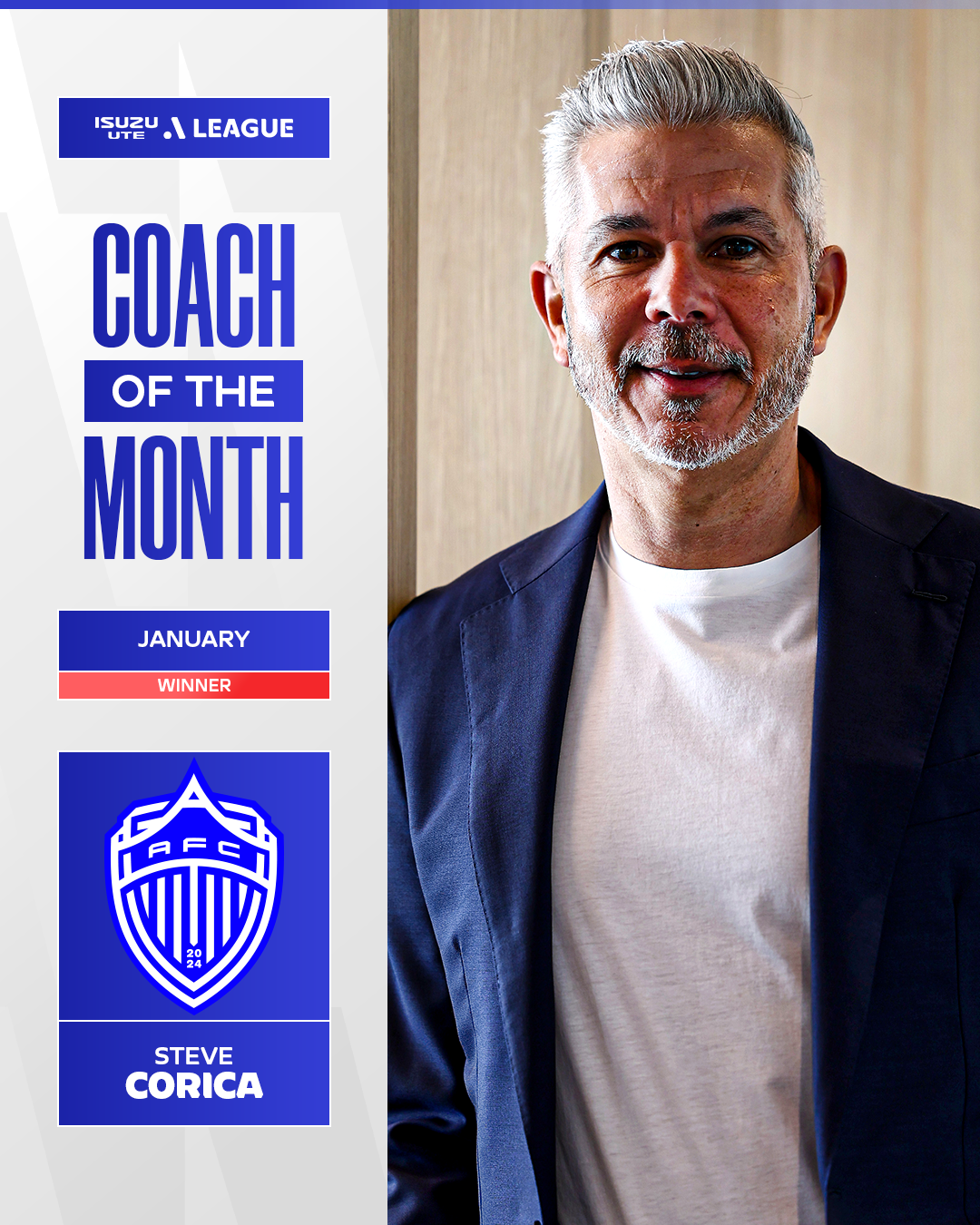 A-League Men: Steve Corica named January Coach of the Month
