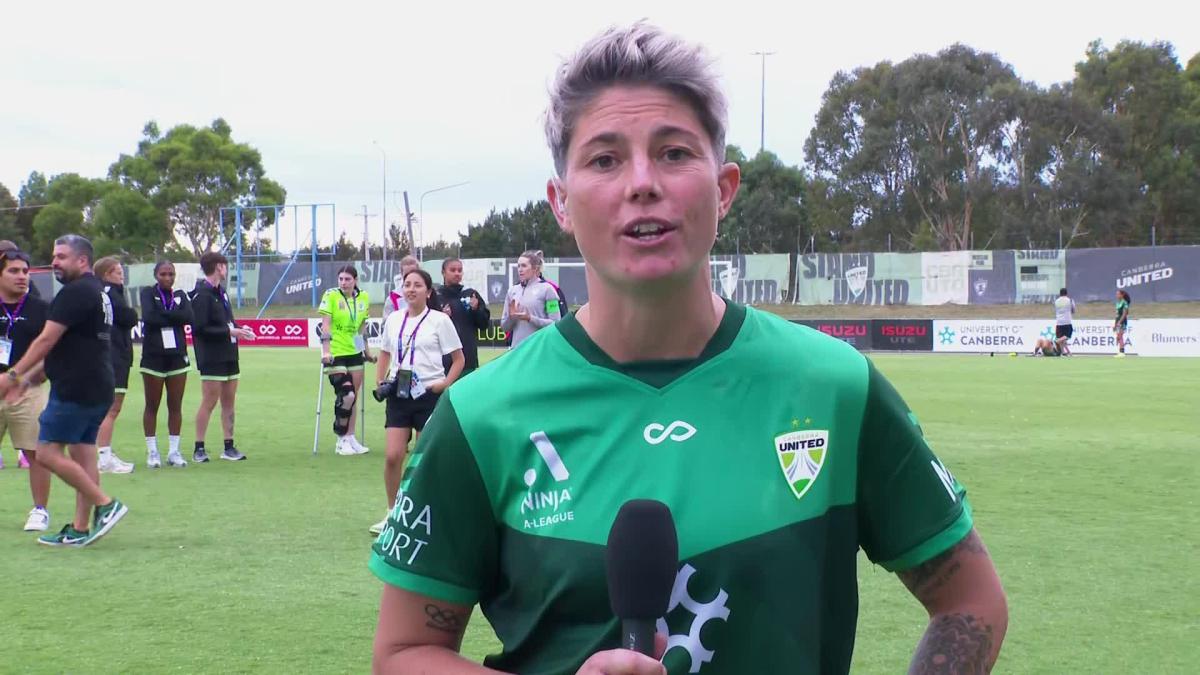 Michelle Heyman | Post-Match Interview | Canberra United v Central ...