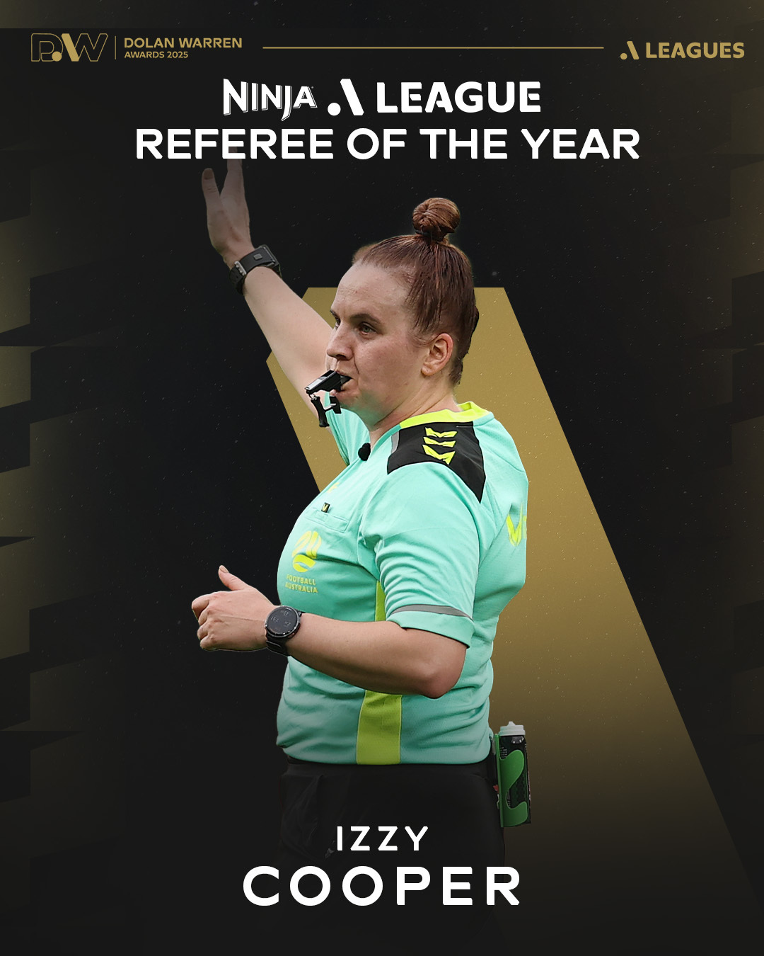 Izzy Cooper named 2024-25 Ninja A-League Referee of the Year