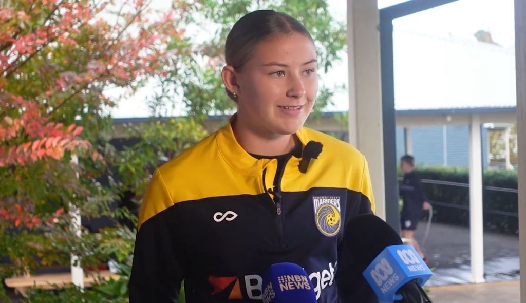 Central Coast teen's response to comparisons with Matildas star Sam Kerr