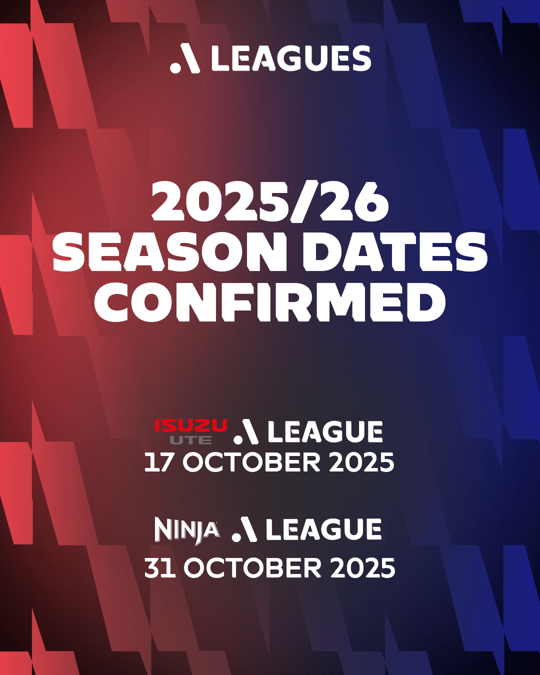A-League season dates 2025-26: When does the A-League start?