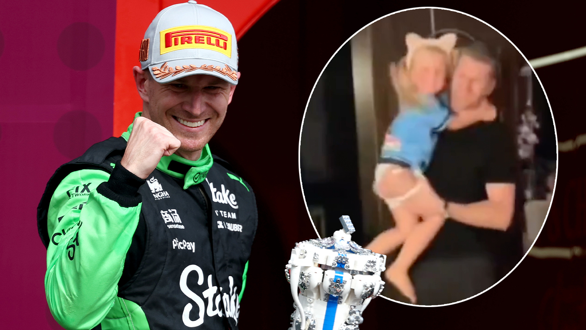 Bizarre A-League link spotted in Nico Hulkenberg's F1 celebrations