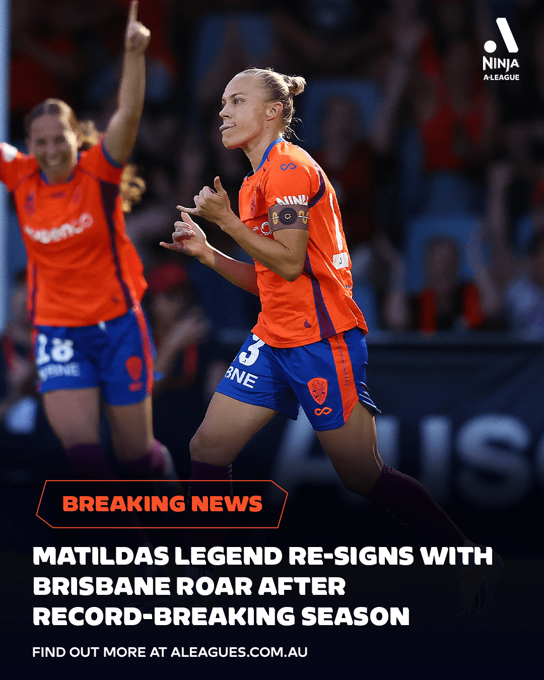 Matildas legend Tameka Yallop re-signs with Brisbane Roar