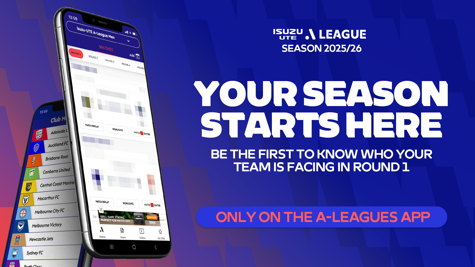 A-Leagues Round 1 fixtures sneak peek: Download the app TODAY