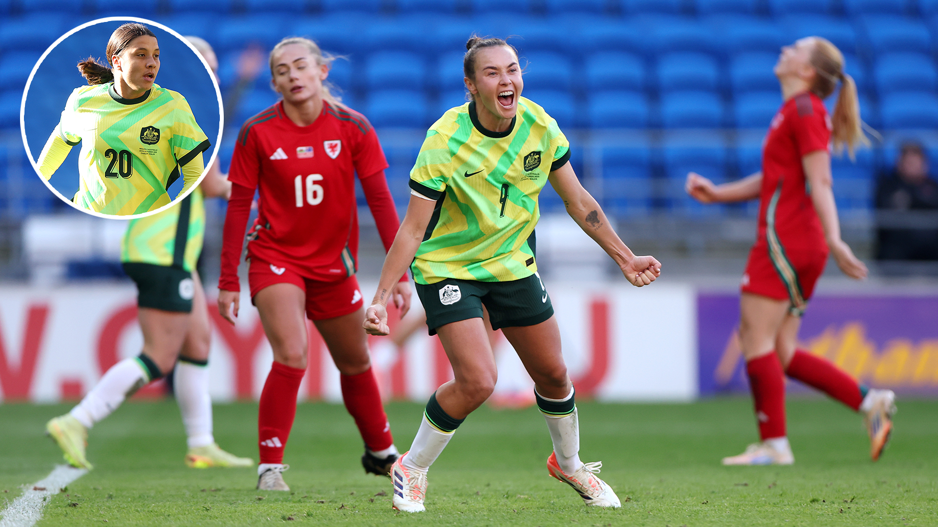 Matildas 2-1 Wales: Sam Kerr, Match report, goals, highlights