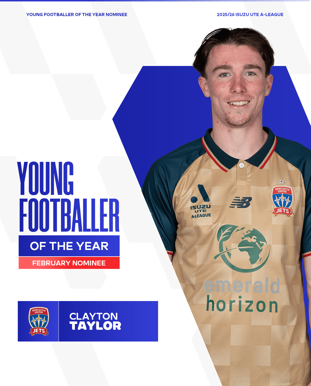 Clayton Taylor earns Feb Young Footballer of the Year nomination